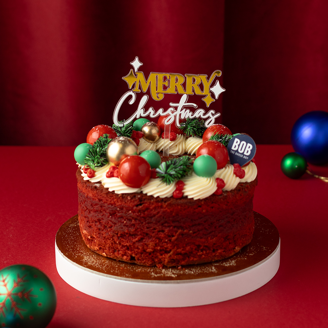 Christmas Wreath Blondie Cake - Bob the Baker Boy