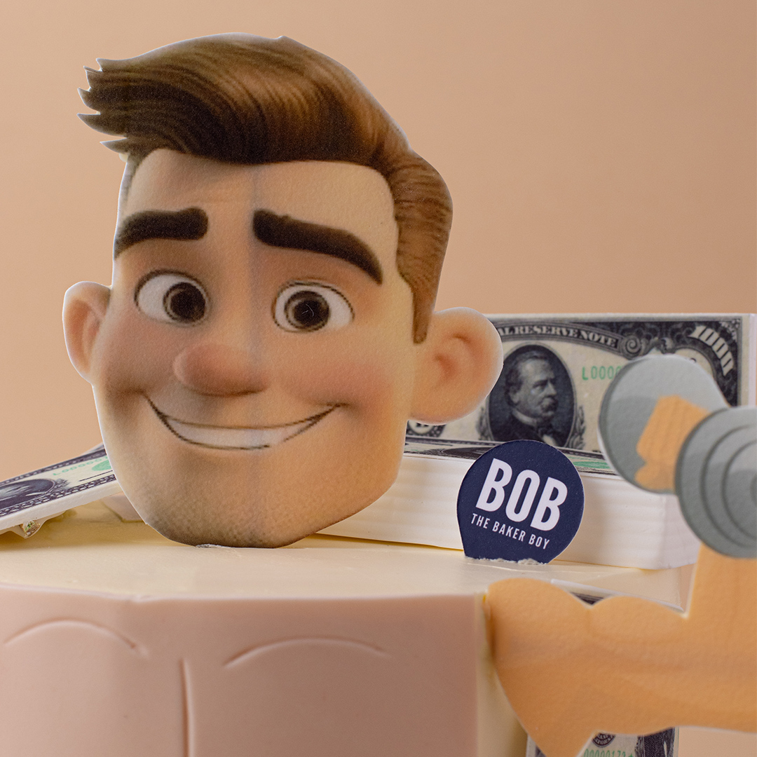 Funny Gym Bro Edible Printed Photo Cake - Bob the Baker Boy